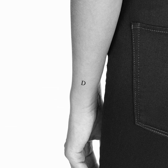 D Letter Temporary Tattoo Set of 3 | Etsy