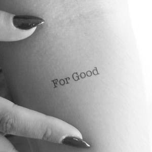 For Good Temporary Tattoo (set of 3) - Etsy