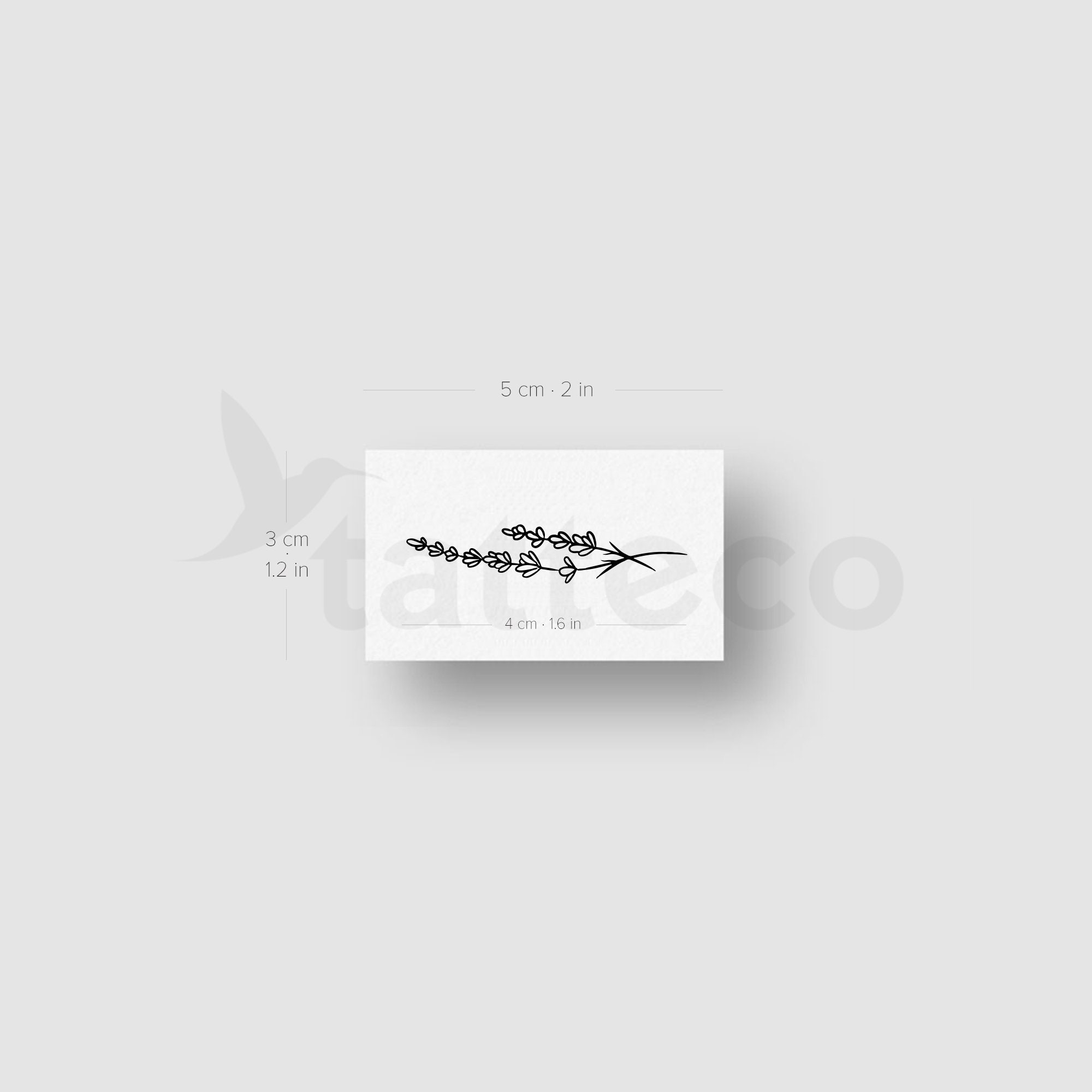 Fine Line Lavender Temporary Tattoo (set of 3) - Etsy
