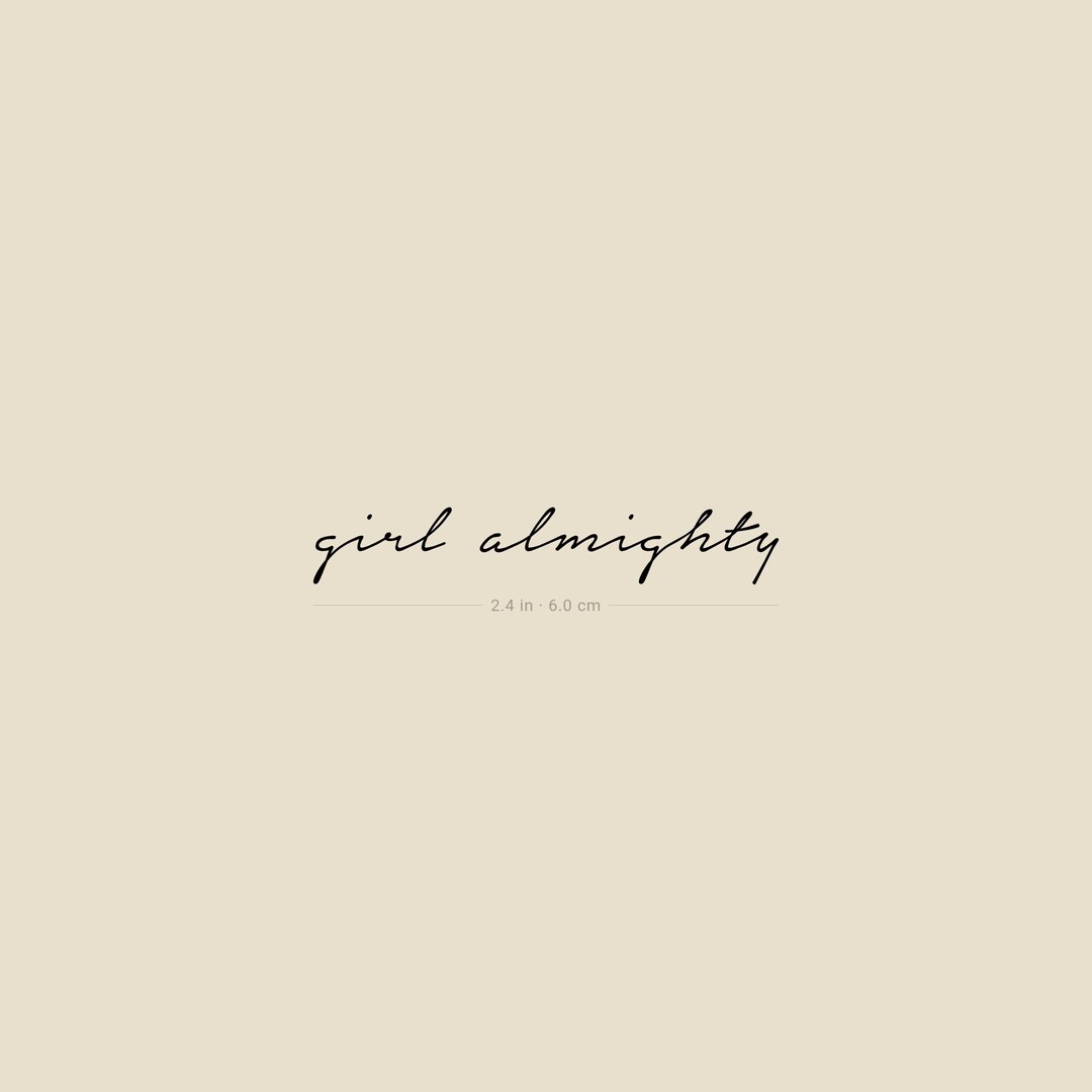Girl Almighty Temporary Tattoo set of 3 - Etsy