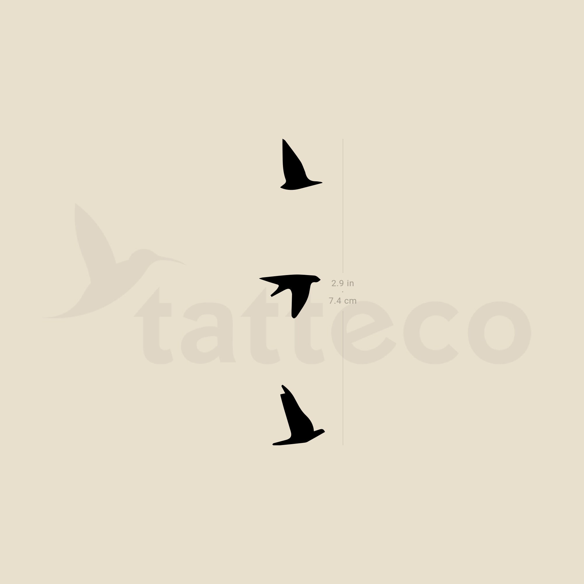 Flying Birds Silhouette Tattoo