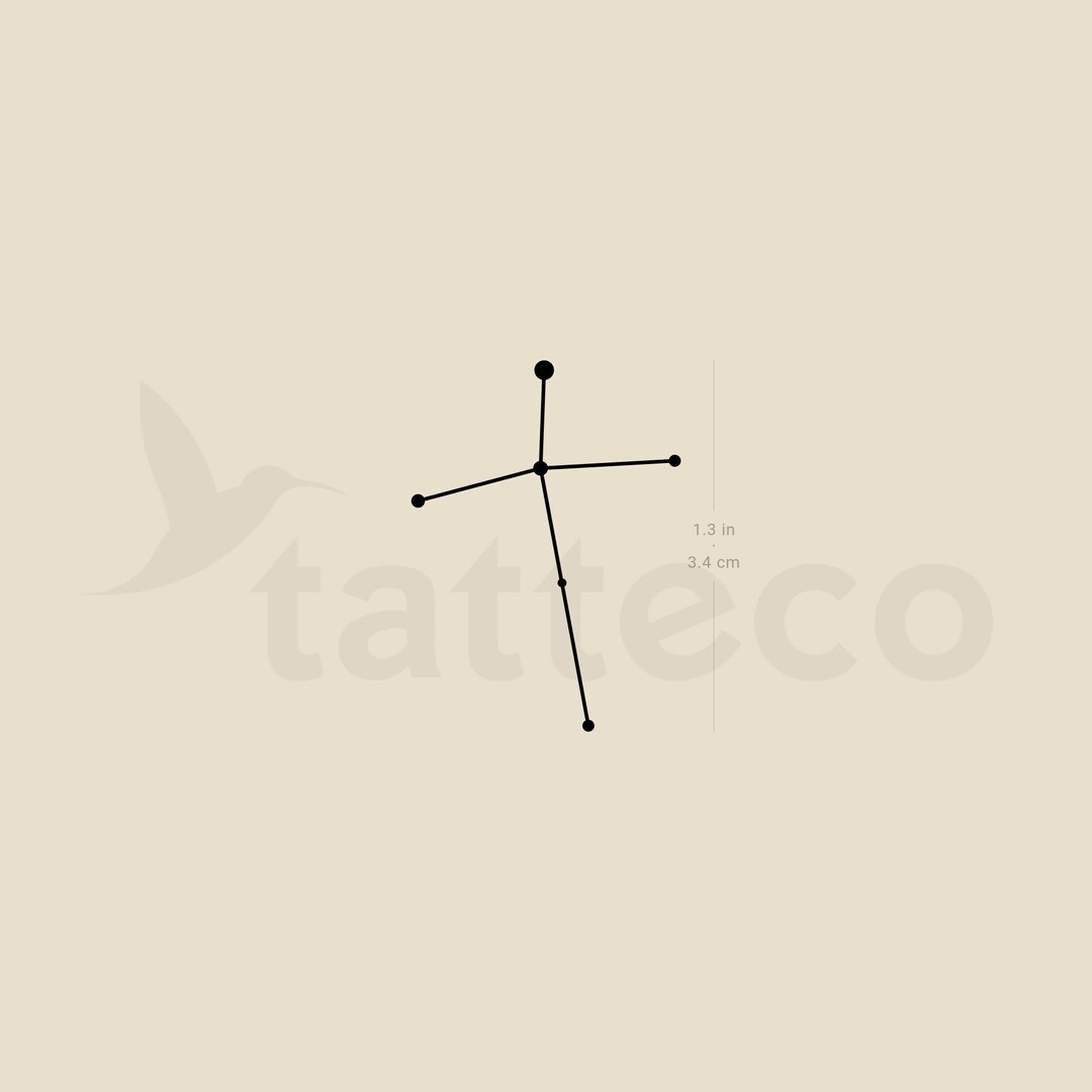 Northern Cross Temporary Tattoo set of 3 - Etsy