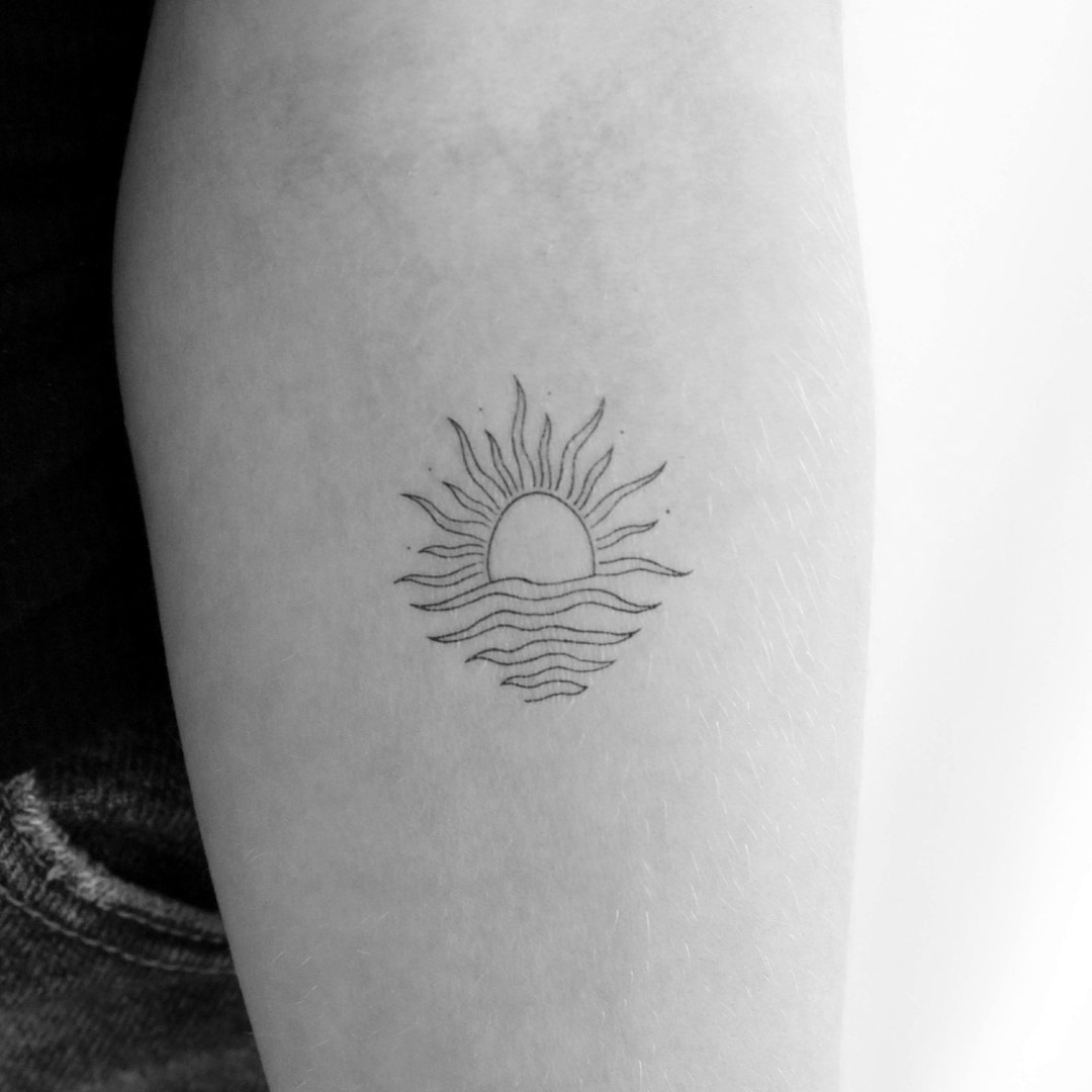 Rising Sun Temporary Tattoo (set of 3) - Etsy
