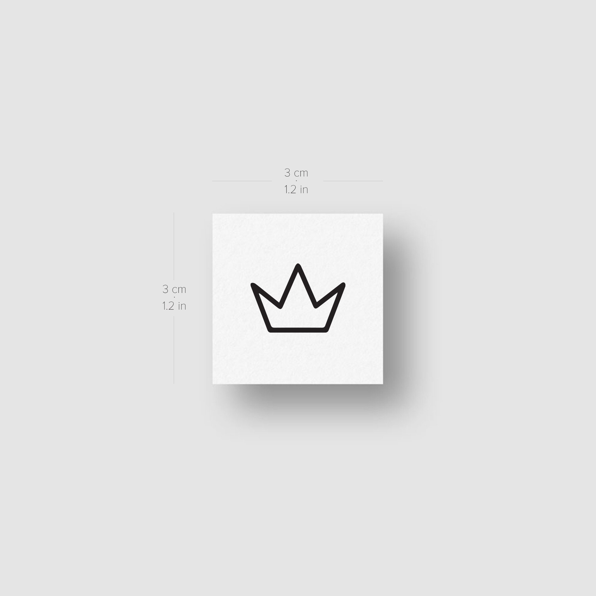 Small Minimalist Crown Temporary Tattoo set of 3 - Etsy