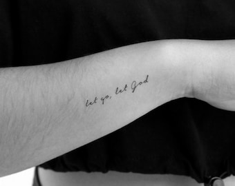 Let God Temporary Tattoo set of 3 - Etsy