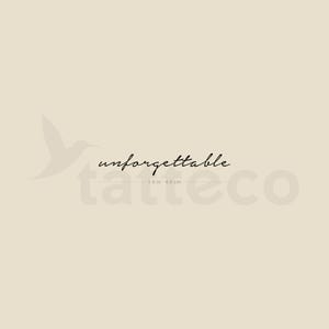 Unforgettable Temporary Tattoo set of 3 - Etsy
