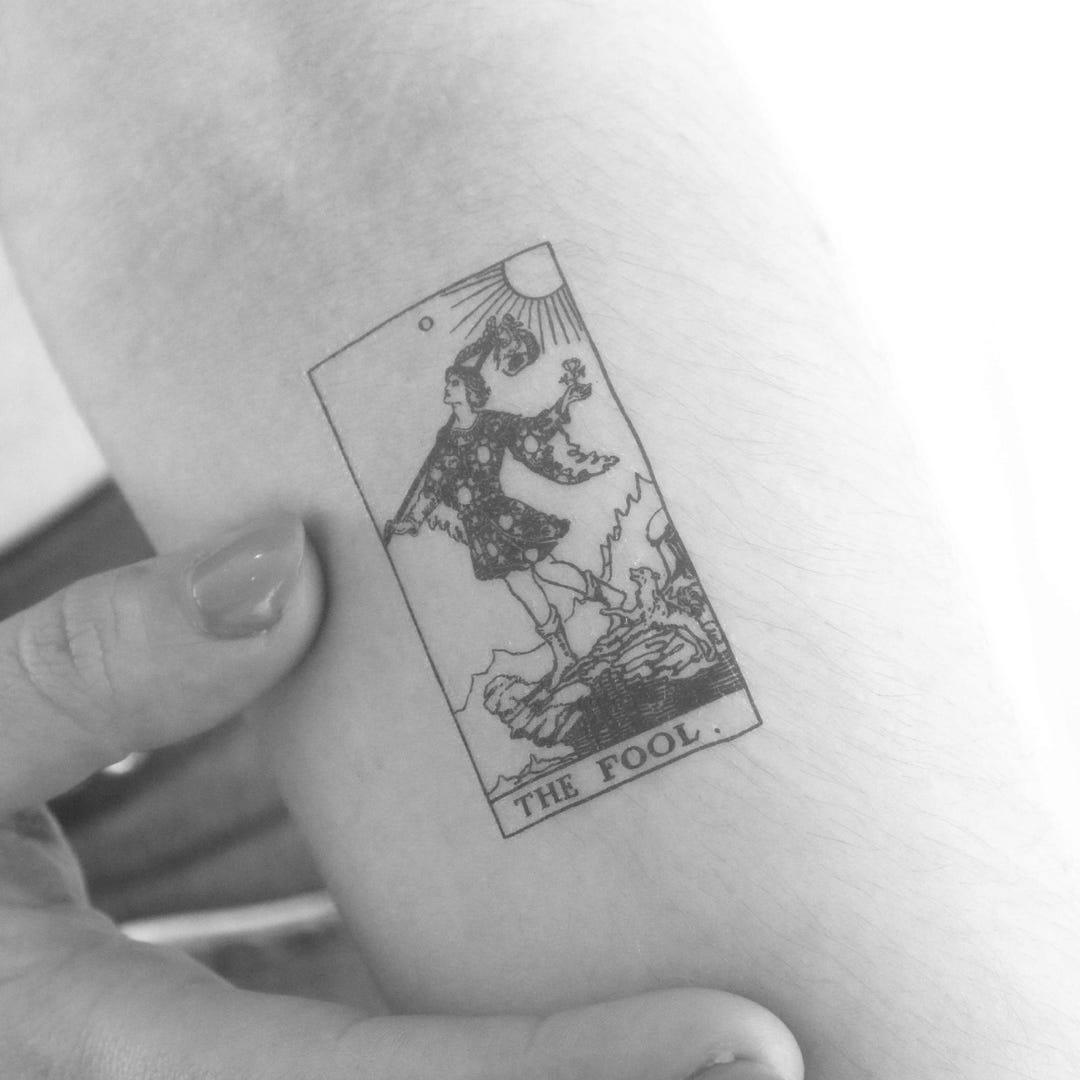 The Fool Tarot Card Temporary Tattoo (set of 3) - Etsy