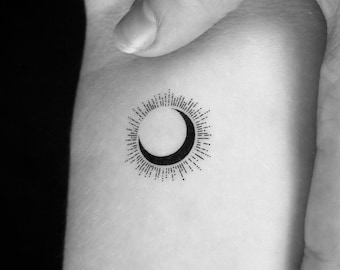 Solar Eclipse Temporary Tattoo Sticker set of 2 - Etsy