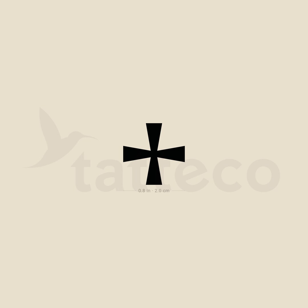 Cossack Cross Temporary Tattoo set of 3 - Etsy