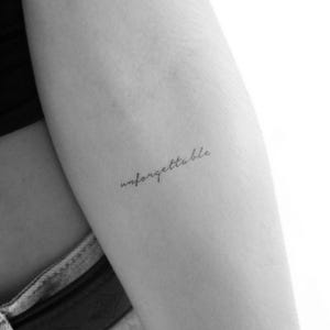 Unforgettable Temporary Tattoo (set of 3) - Etsy