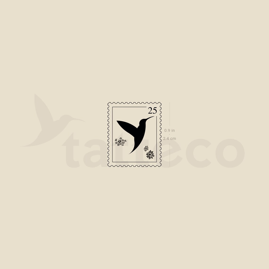 Hummingbird Stamp Temporary Tattoo set of 3 - Etsy
