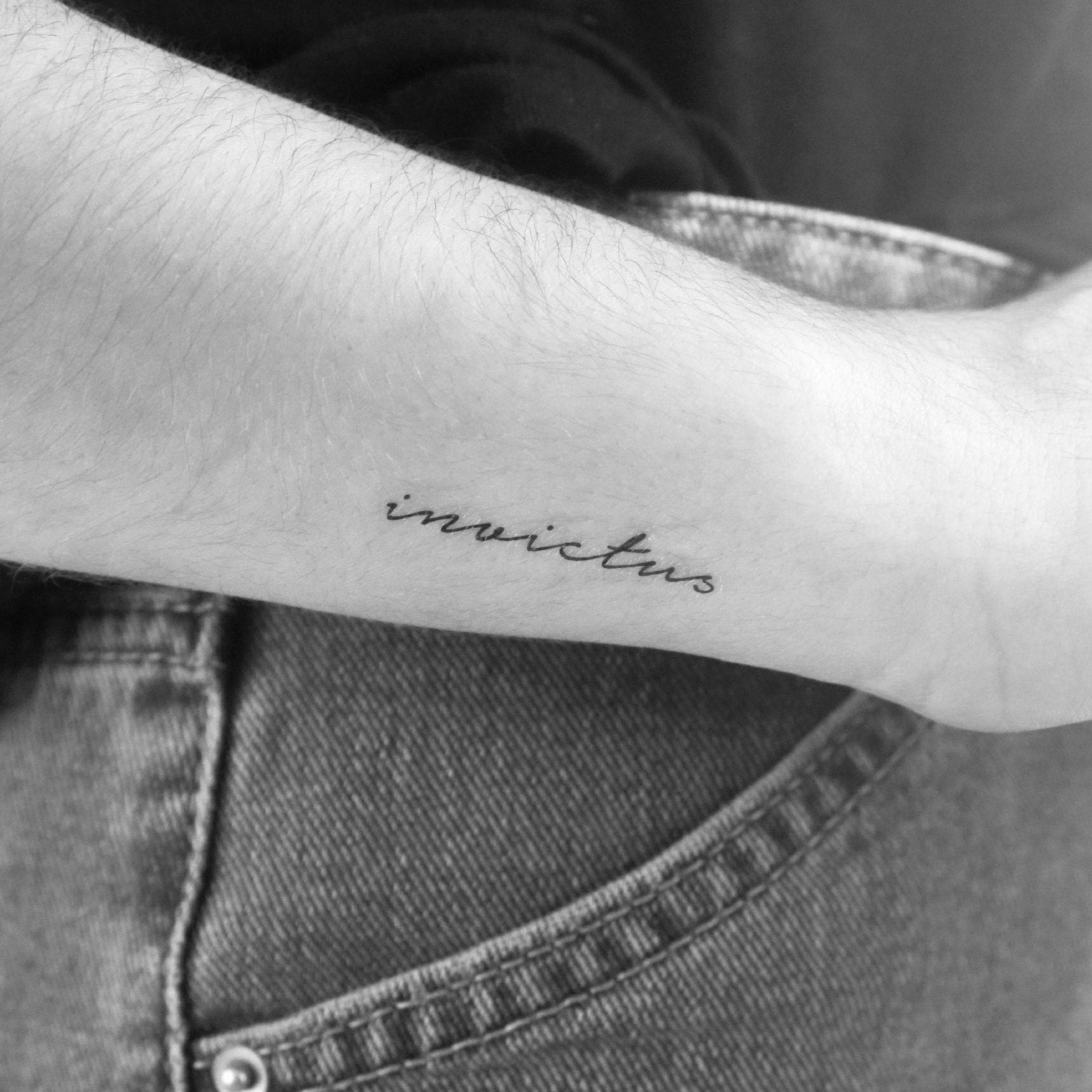 Invictus Wrist Tattoos