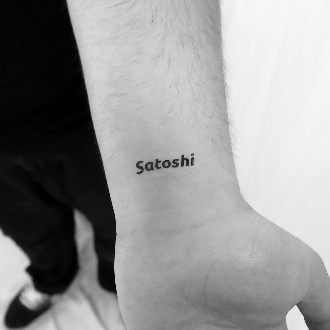 Satoshi Temporary Tattoo (set of 3) - Etsy
