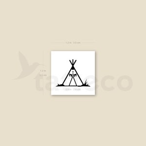 Tipi Temporary Tattoo (set of 3) - Etsy