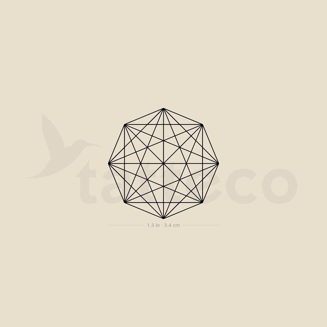 Octagon Matrix Temporary Tattoo set of 3 - Etsy