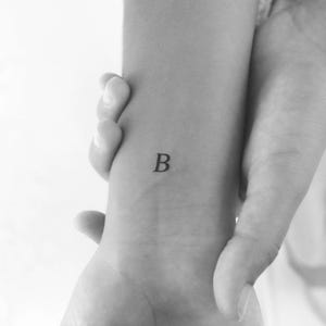B Letter Temporary Tattoo (set of 3) - Etsy