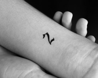 Number 5 Temporary Tattoo set of 3 - Etsy