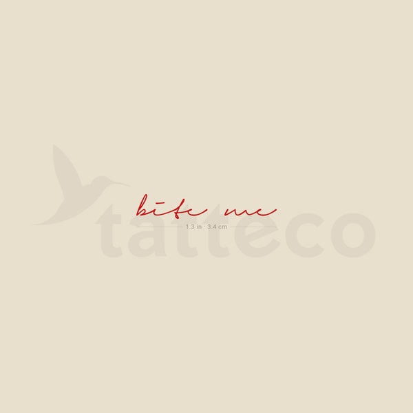 Bite Me Tattoo - Etsy