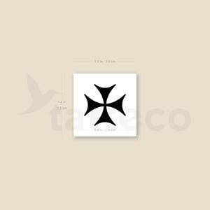 Bolnisi Cross Temporary Tattoo (set of 3) - Etsy Canada
