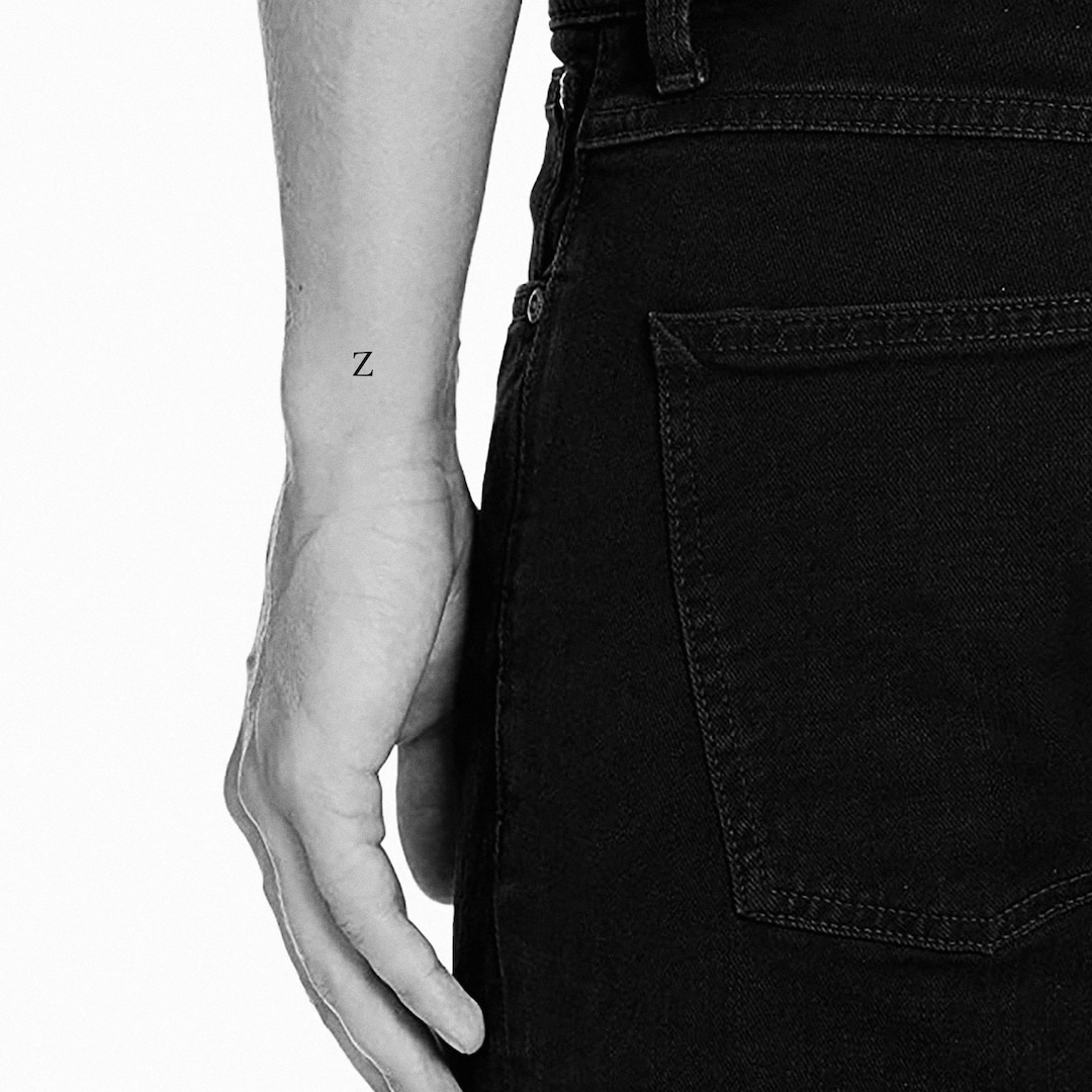 Z Letter Temporary Tattoo set of 3 - Etsy