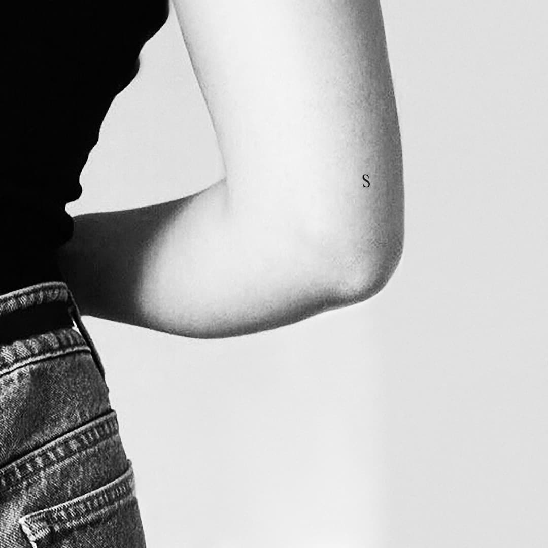 S Letter Temporary Tattoo (set of 3) - Etsy