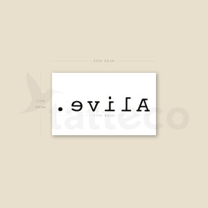 Alive Temporary Tattoo (set of 3) - Etsy