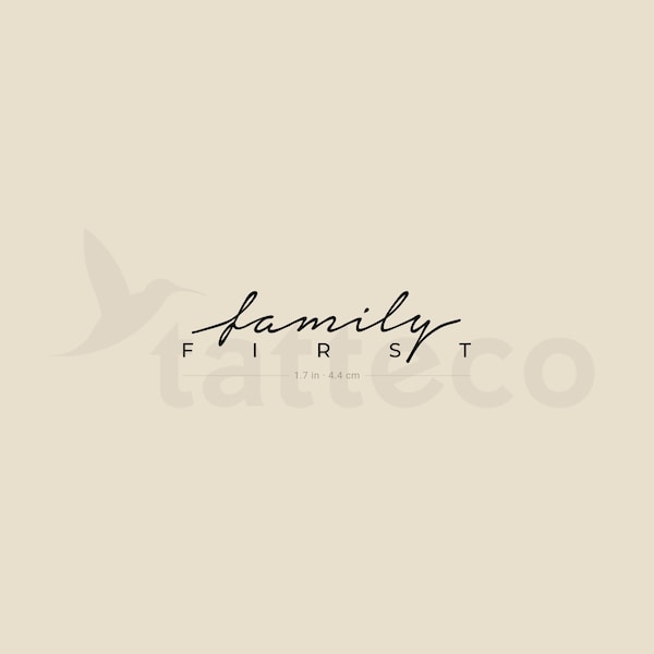 Family First Tattoo - Etsy