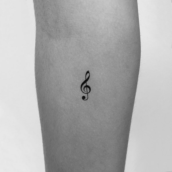 Treble Clef Tattoo - Etsy