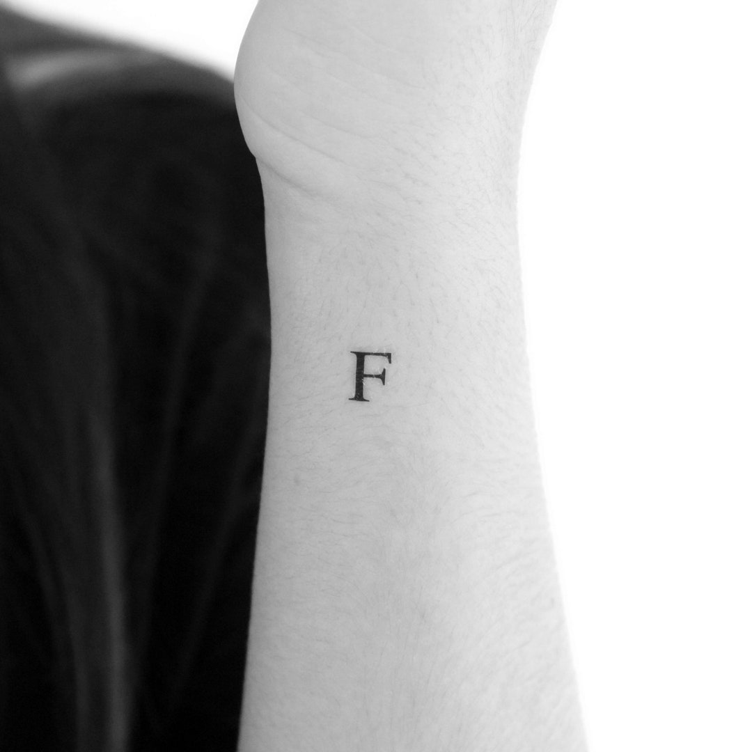 F Letter Temporary Tattoo (set of 3) - Etsy