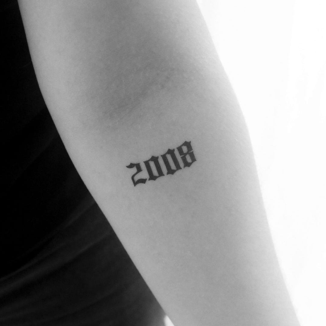 Gothic 2008 Temporary Tattoo (set of 3) - Etsy