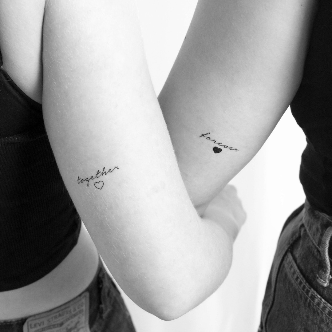 Matching 'forever Together' Temporary Tattoo (set of 3+3) - Etsy