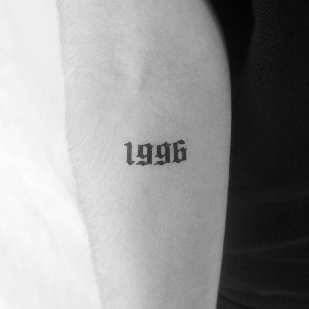 Gothic 1996 Temporary Tattoo (set of 3) - Etsy