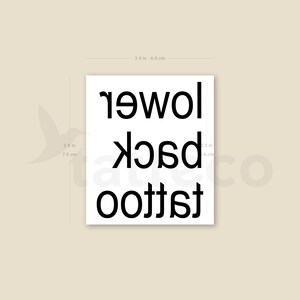 Lower Back Tattoo Temporary Tattoo (set of 3) - Etsy