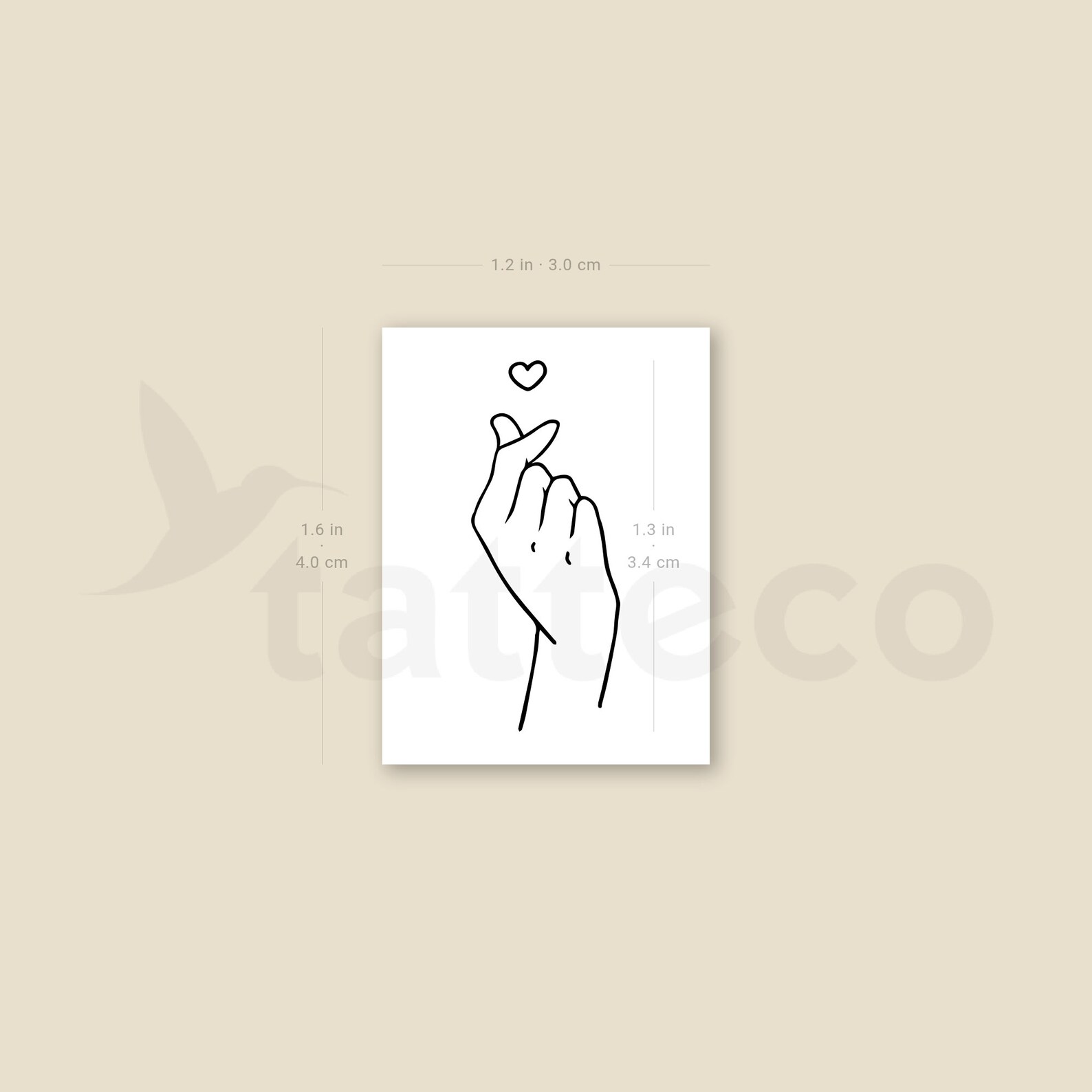 Korean ILY Temporary Tattoo set of 3 - Etsy