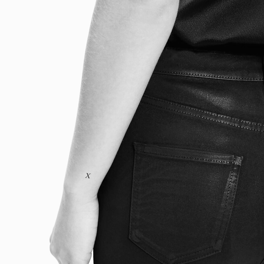 X Letter Temporary Tattoo set of 3 - Etsy