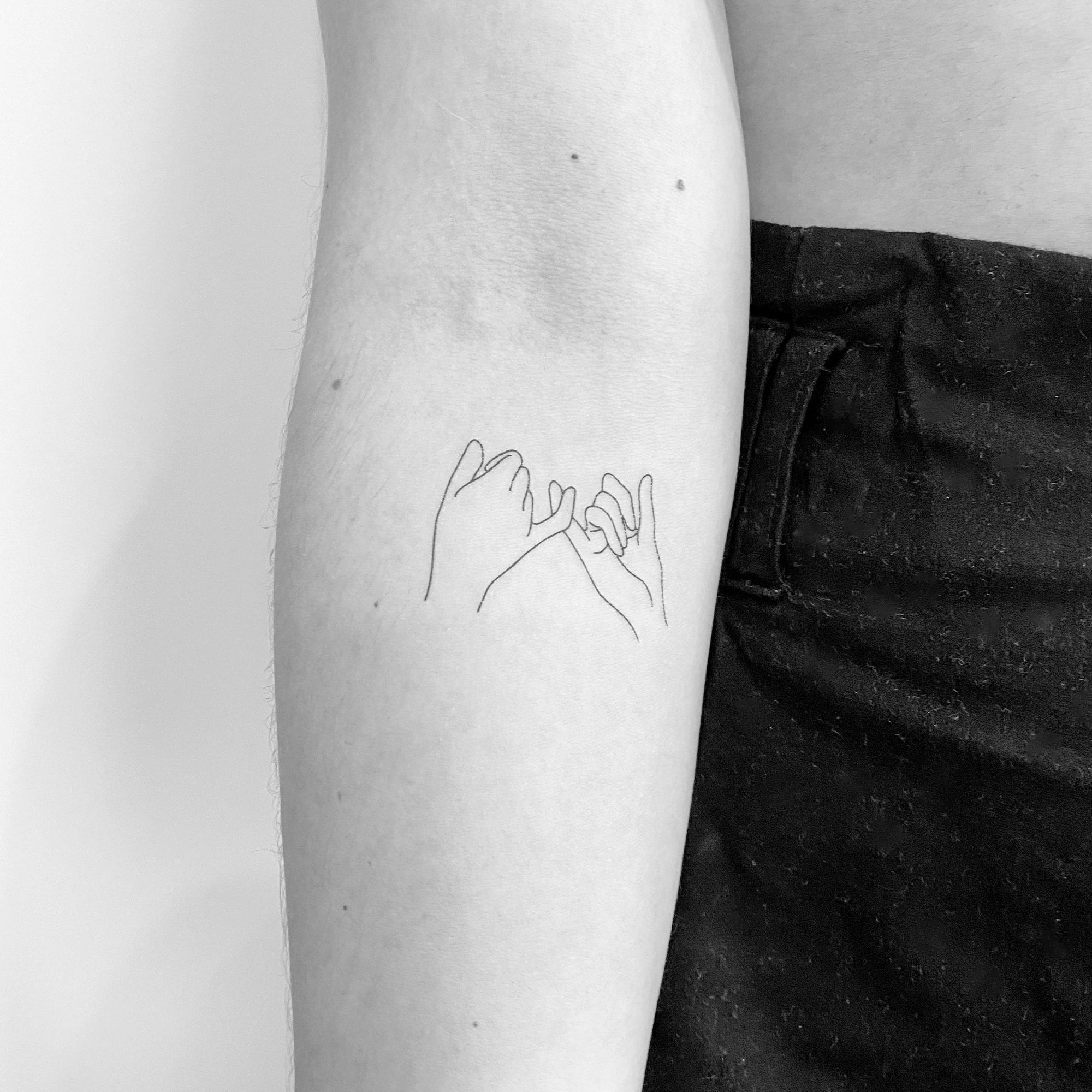 Pinky Promise Tattoo White Ink