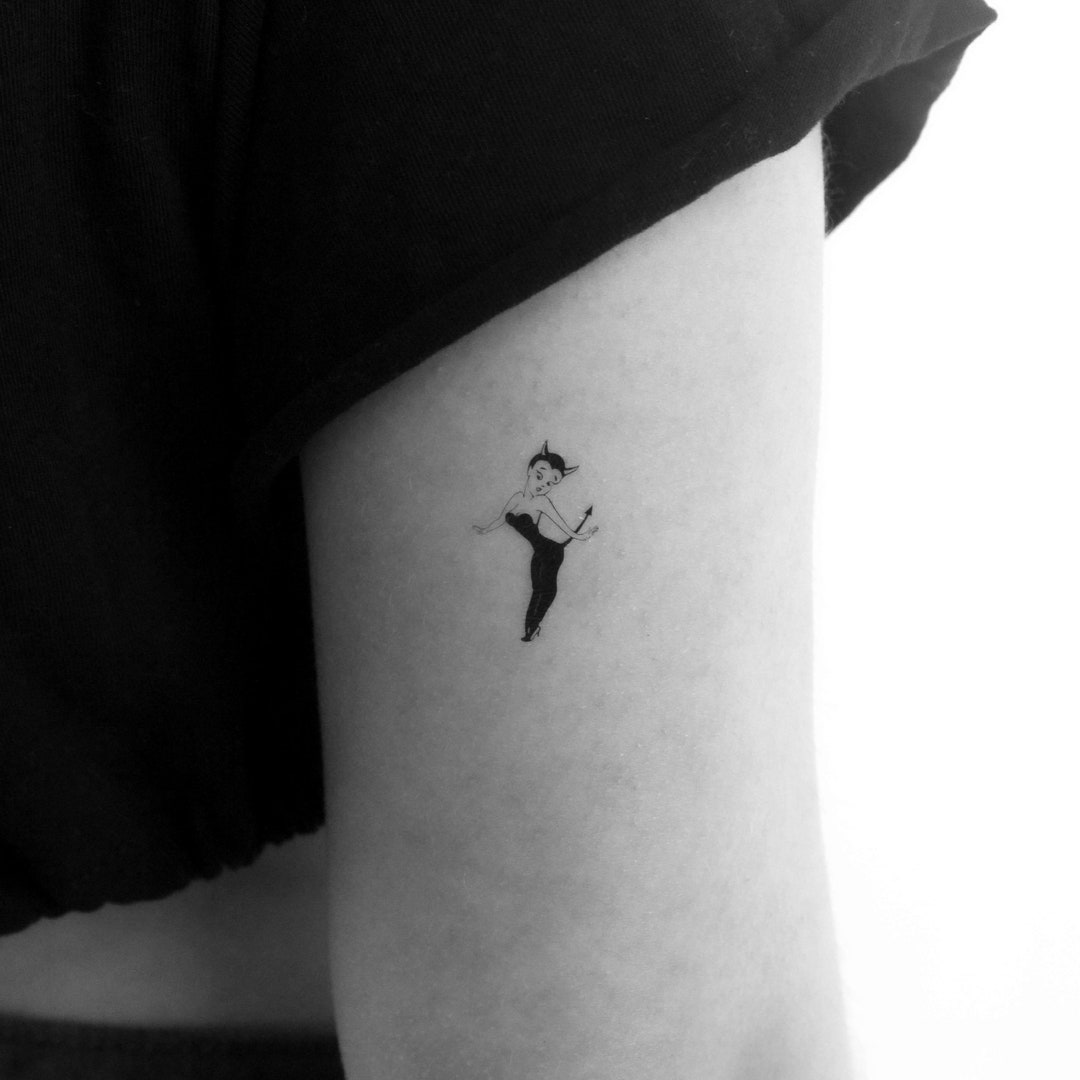 She-devil Temporary Tattoo set of 3 - Etsy