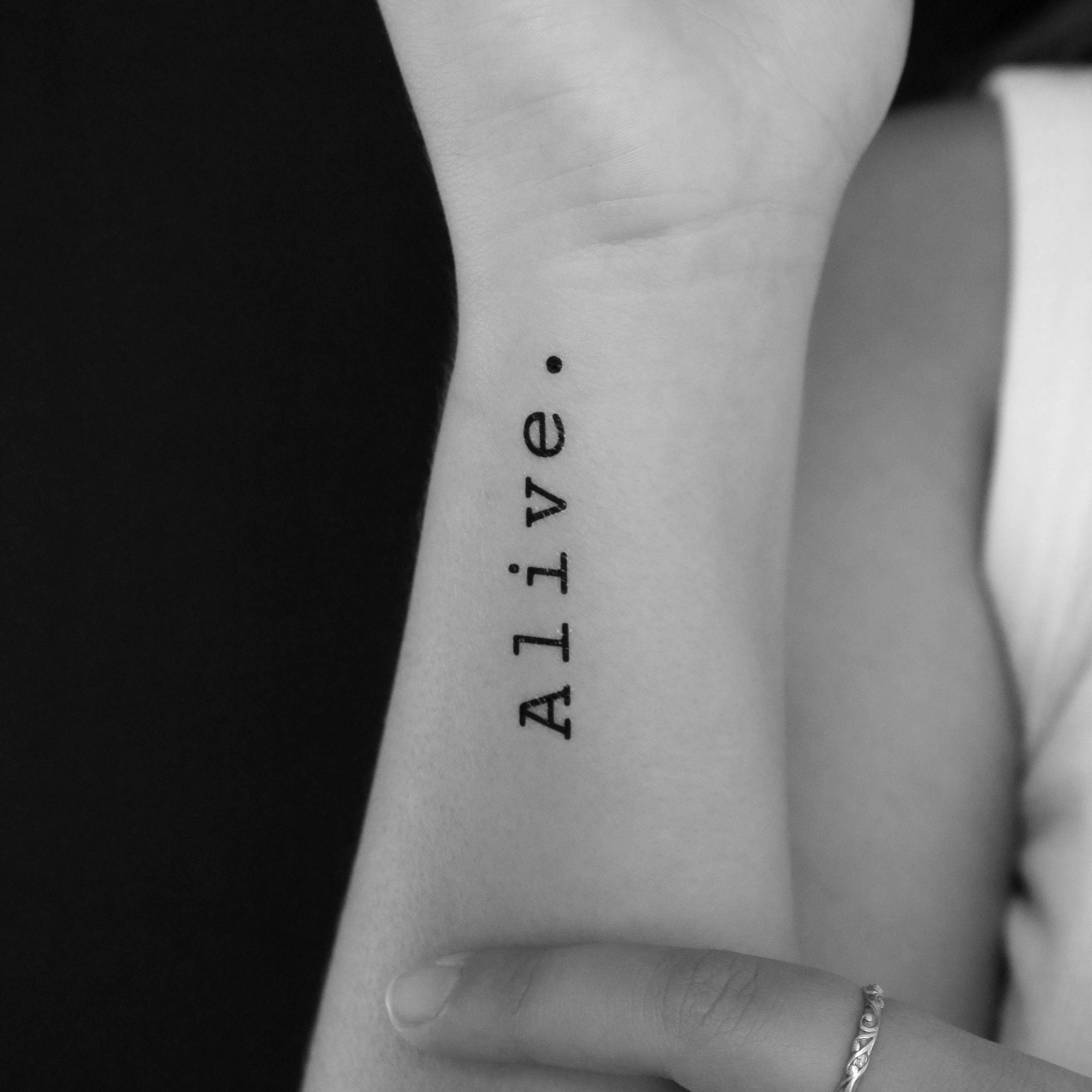 Alive Temporary Tattoo (set of 3) - Etsy