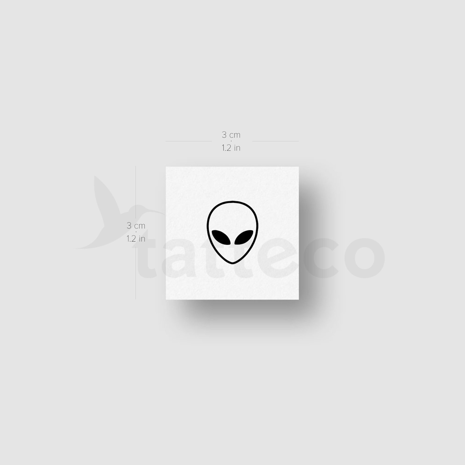 Alien Head Temporary Tattoo set of 3 - Etsy UK