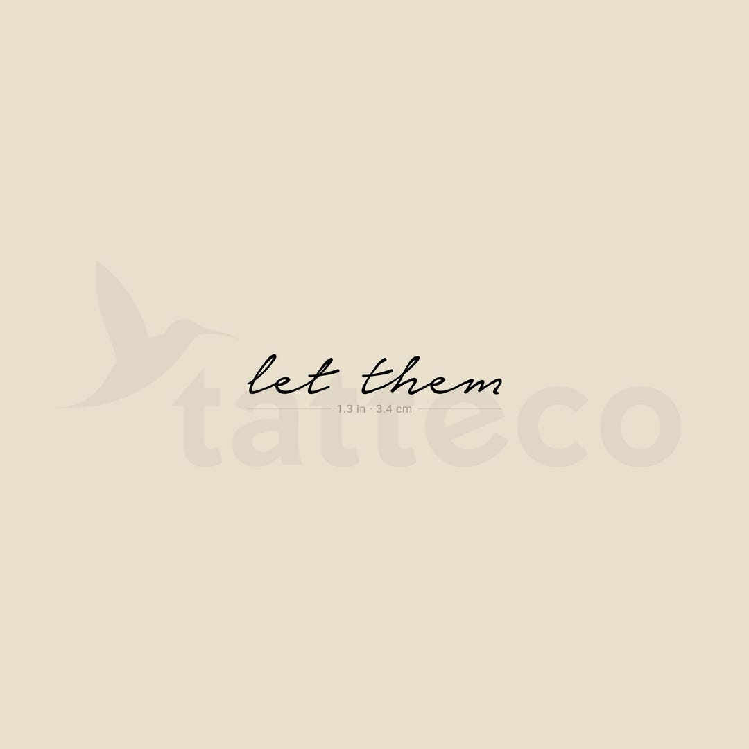Let Them Temporary Tattoo (set of 3) - Etsy