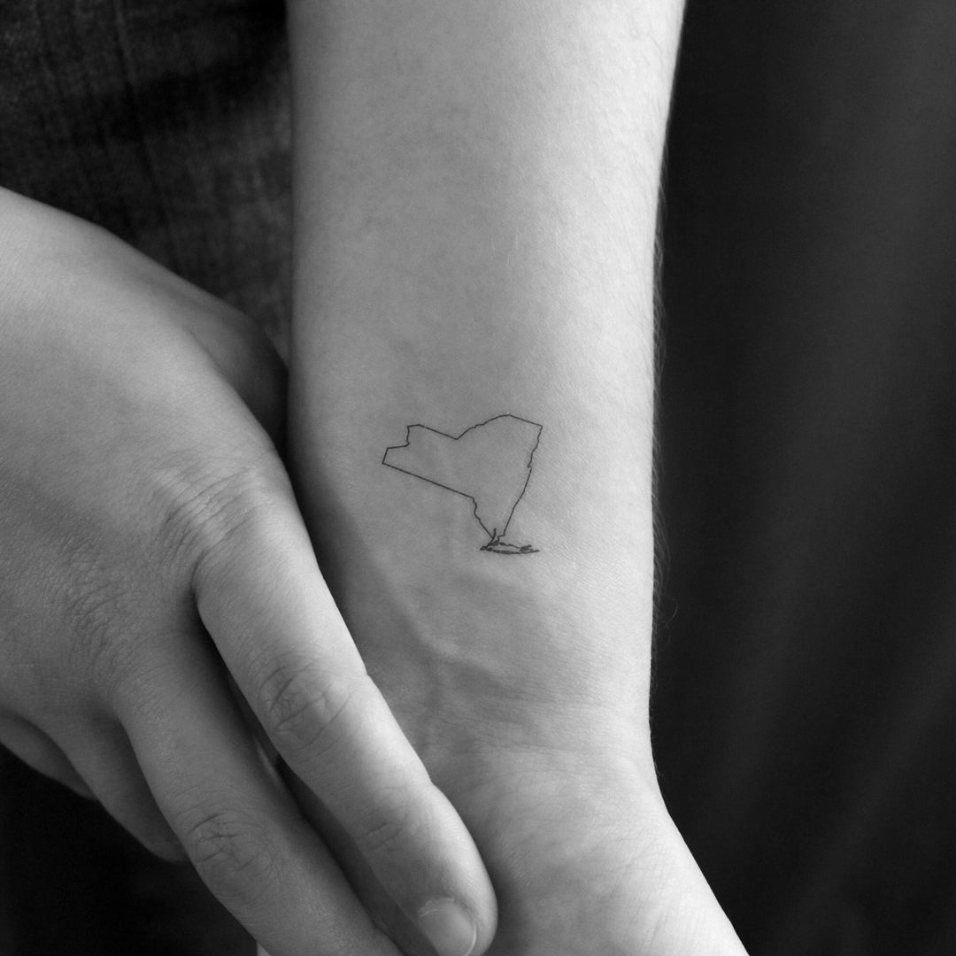 Ny State Outline Tattoos New York Home State Cuttable Designs | Apex