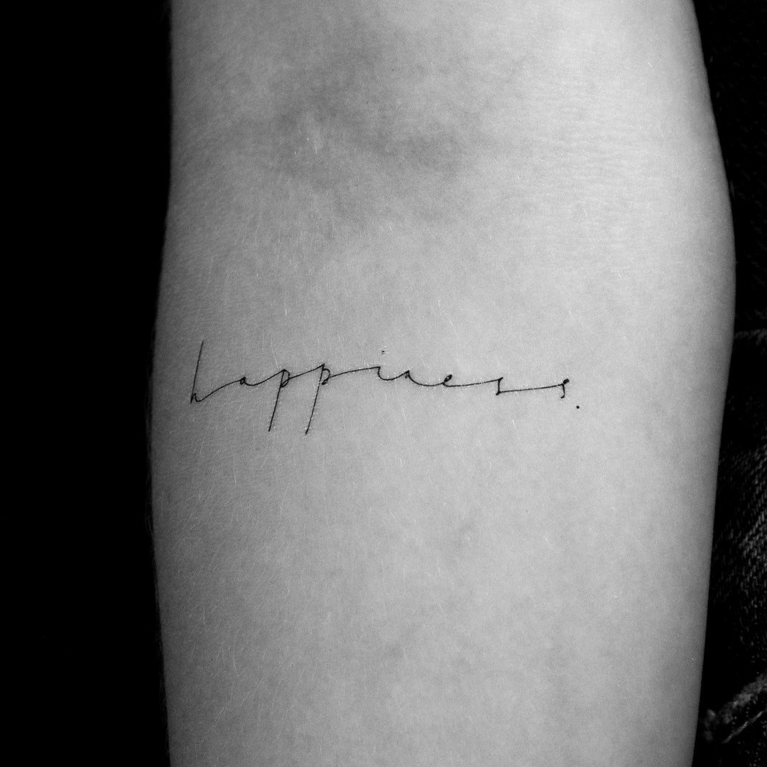 Happiness Temporary Tattoo (set of 3) - Etsy