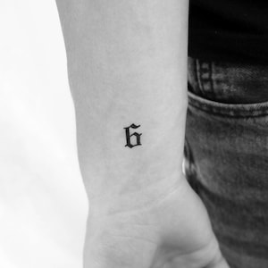 Number 6 Temporary Tattoo (set of 3) - Etsy