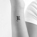 Gothic R Letter Temporary Tattoo set of 3 - Etsy