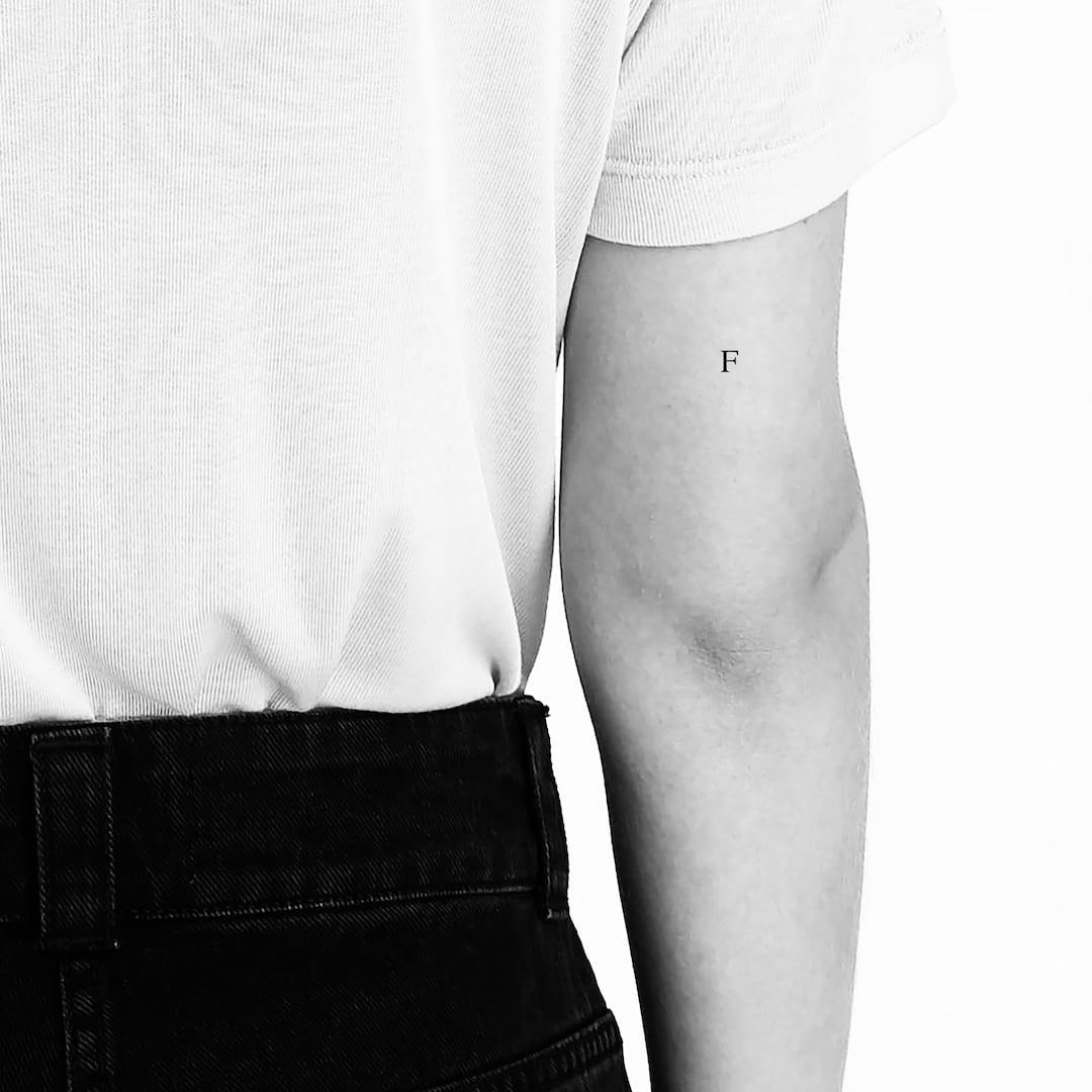 F Letter Temporary Tattoo set of 3 - Etsy