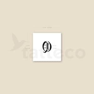 Gothic Q Letter Temporary Tattoo (set of 3) - Etsy