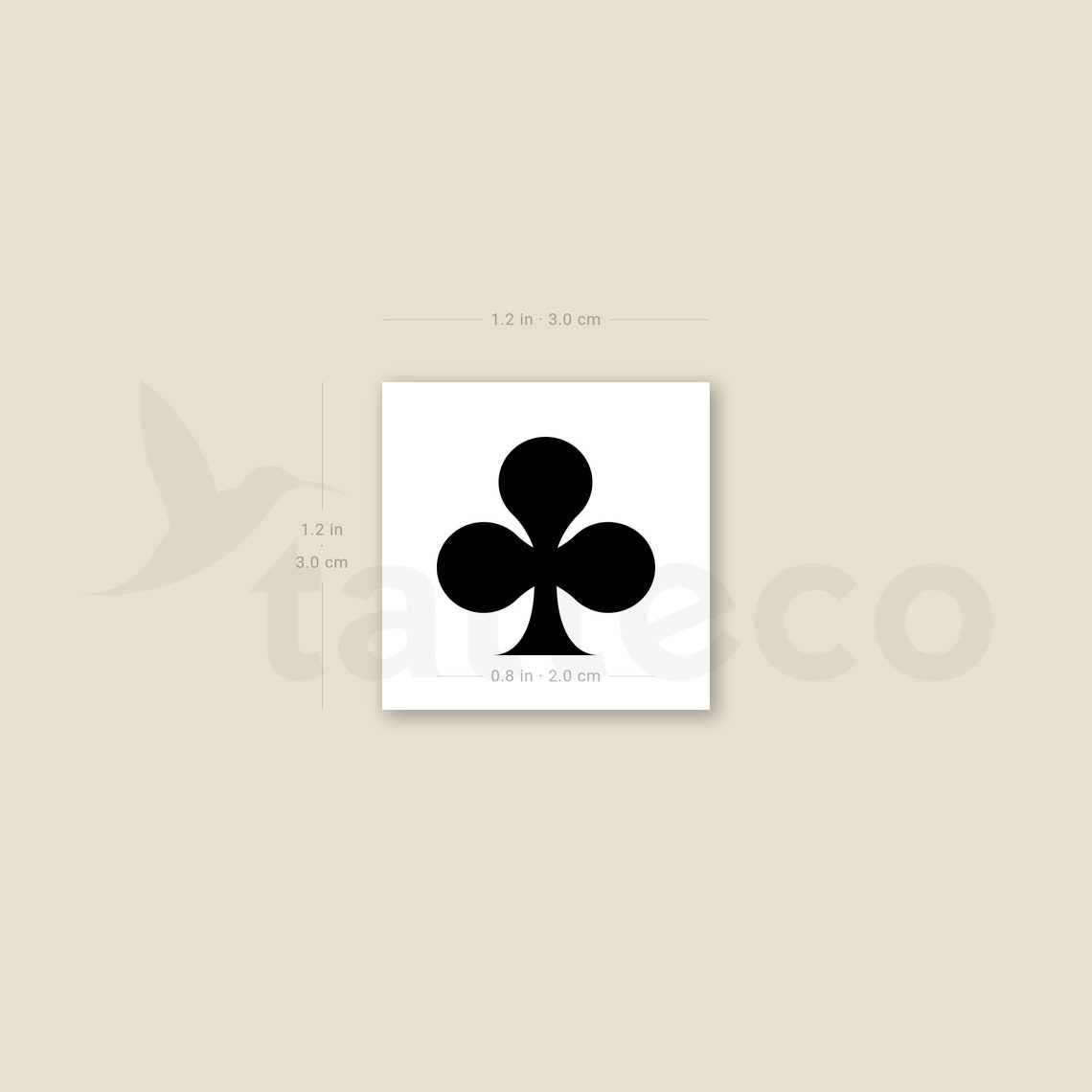 Card Club Symbol Temporary Tattoo (set of 3) - Etsy
