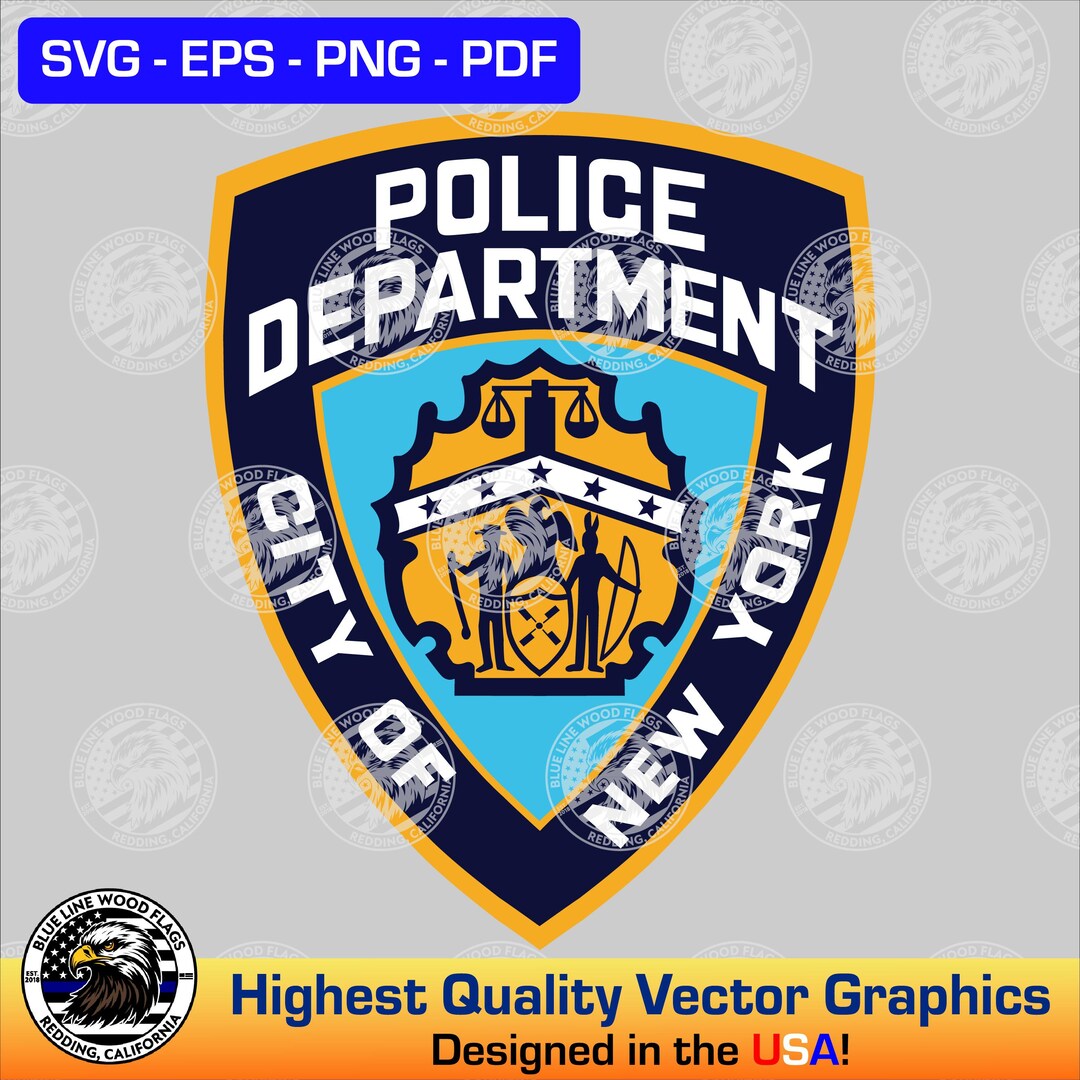 New York Police NYPD Officer Badge - COLOR Version for Print Media ...