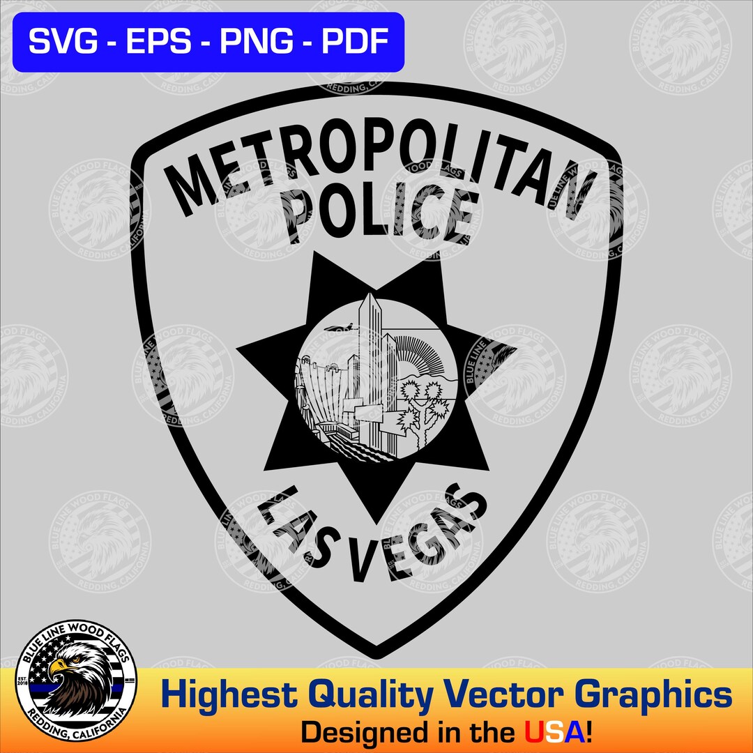 Las Vegas Metropolitan Police Patch SVG Vector File for Laser, CNC ...