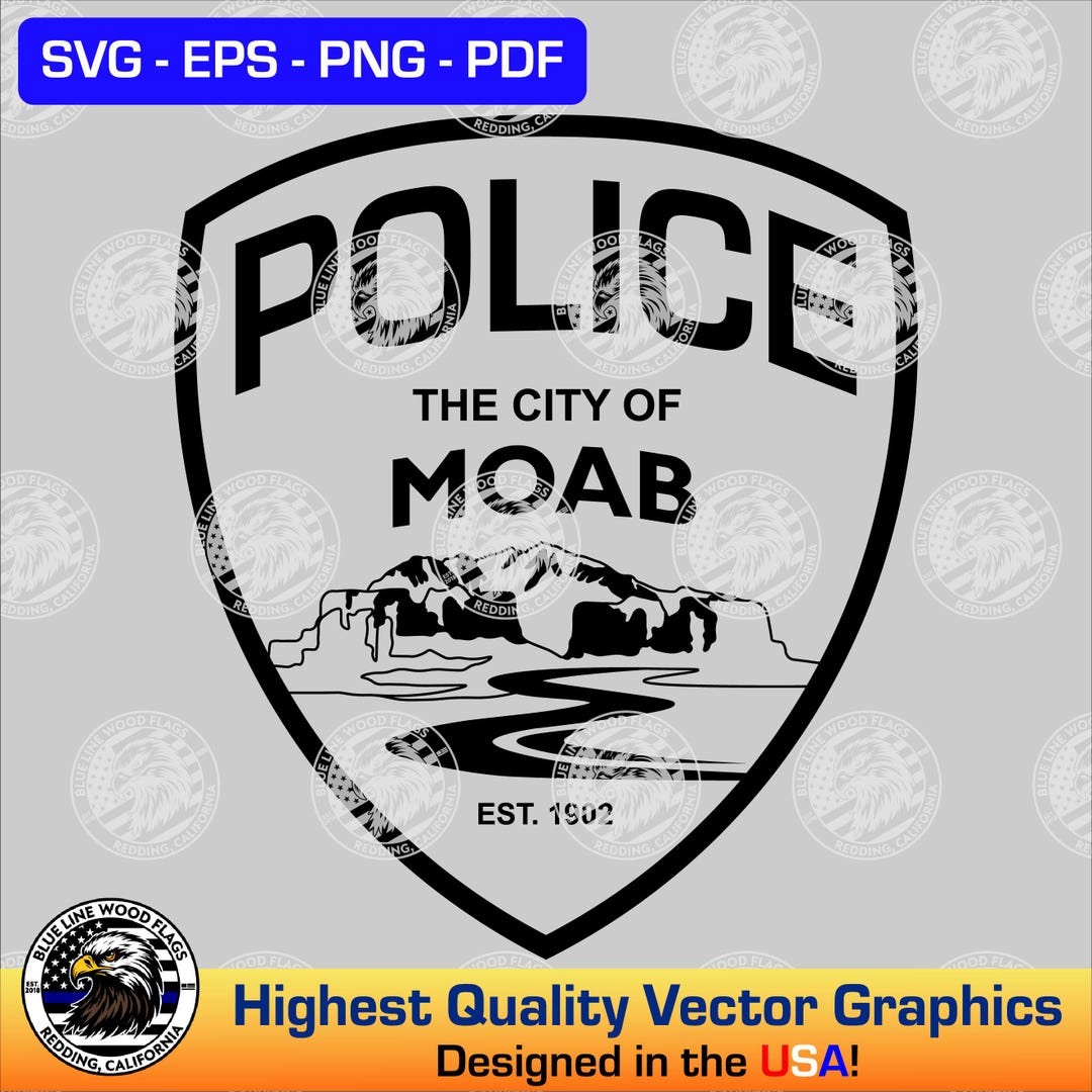 Moab, Utah Police Patch SVG Vector File - Etsy